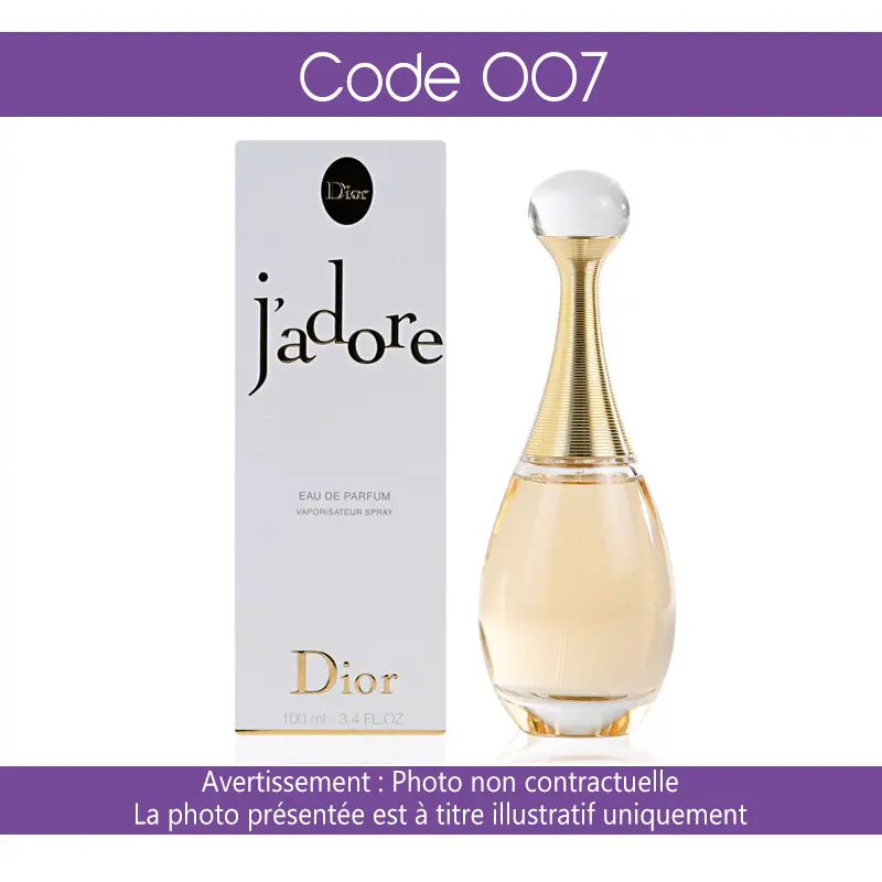 Parfum Chogan Femme Inspiré de J'adore par Christian Dior - 007