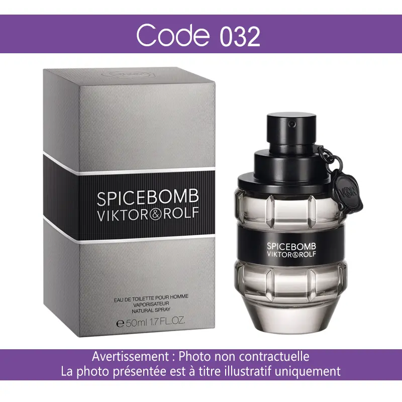 Parfum Chogan Homme Inspiré de Spice Bomb par Viktor & Rolf - 032